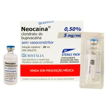 Anestésico Neocaína 0,5% sem Vasoconstritor 10 Unid. Cristália