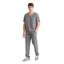 Pijama Scrub Masculino Easy DRA CHERIE - Cinza Chumbo